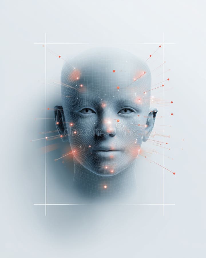 Digital Facial Recognition Overlay Stock Illustrations – 71 Digital Facial Recognition Overlay ...