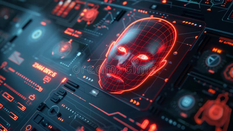 Facial Recognition Security System and Privacy Issues Stock Photo ...
