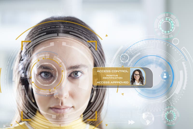 Iris Recognition Concept. Wearable Eye-compatible Computer Stock Photo ...