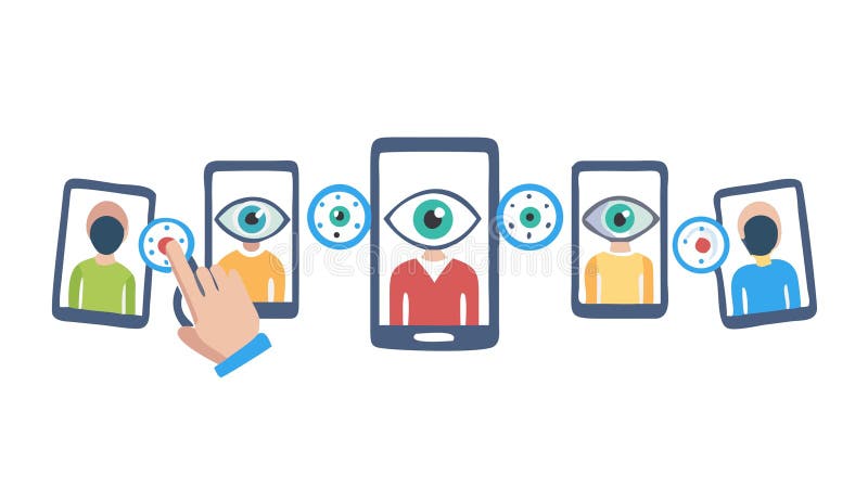 Recognition System Biometric Identification Technology Access Control Stock Illustrations ...