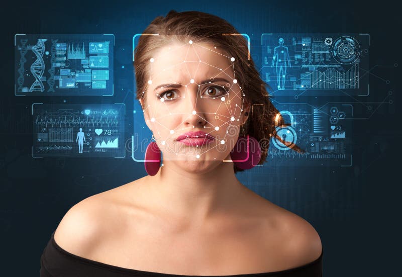 Facial Recognition System Concept Stock Image - Image of iris, business ...