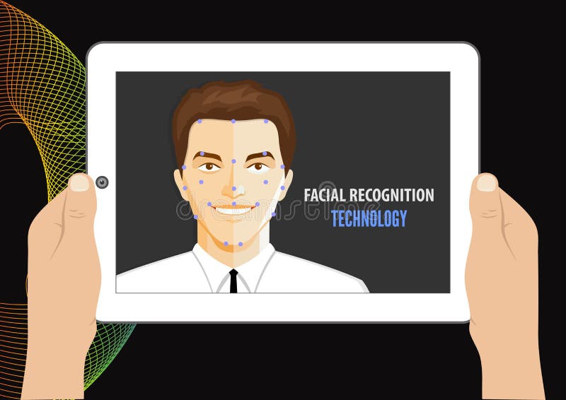 Facial Recognition System Concept. Biometric Verification Stock Vector ...