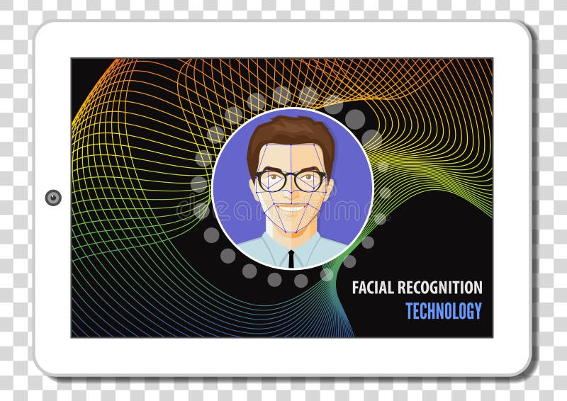 Facial Recognition System Concept. Biometric Verification Stock Vector ...