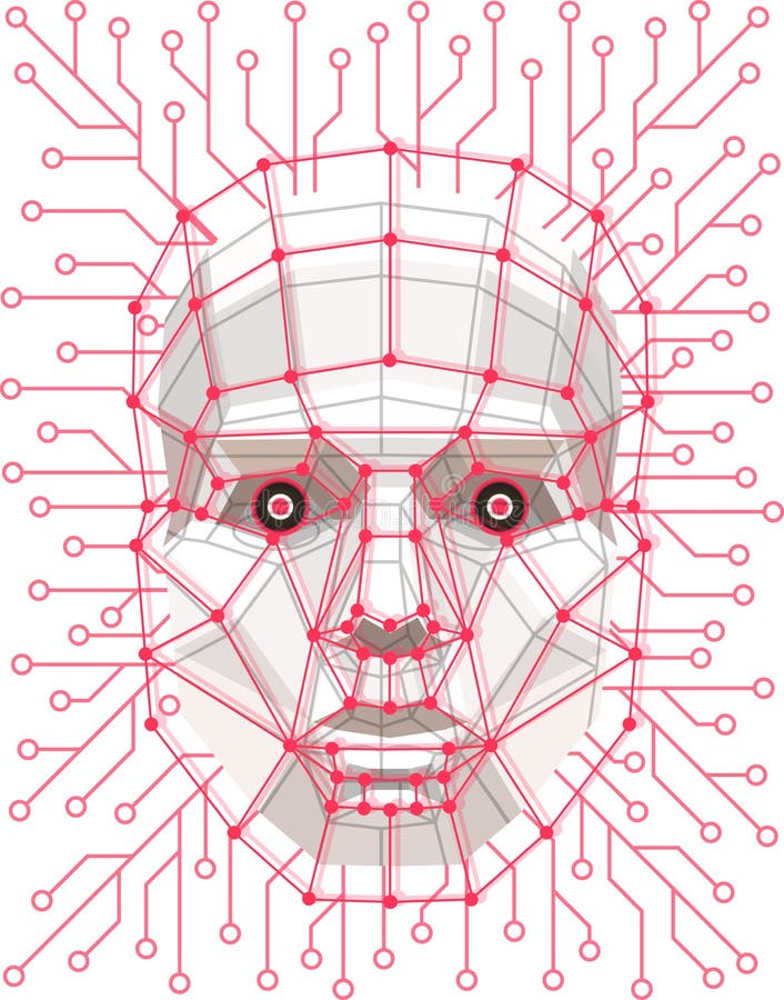 Facial Recognition System Concept. Face ID Verification Services or ...
