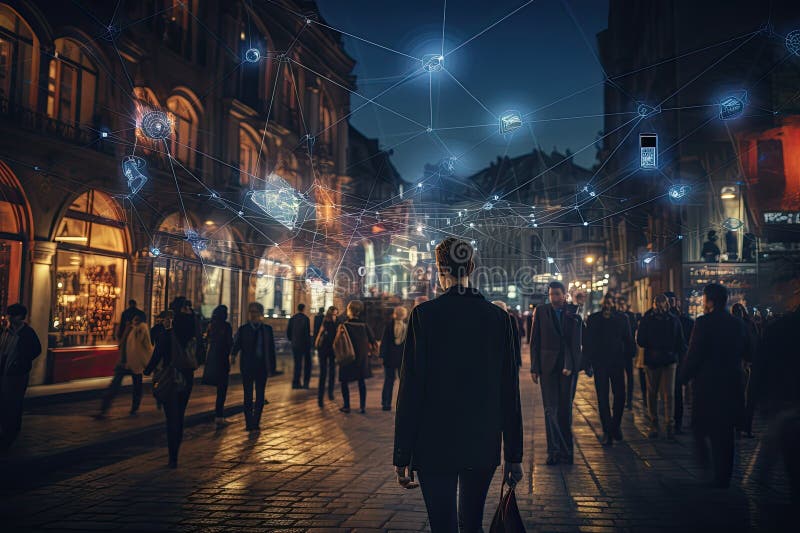 Facial Recognition System Detecting Face Stock Illustration ...