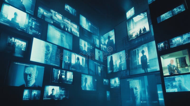 Facial Recognition Technology Involves Displaying Human Faces on ...