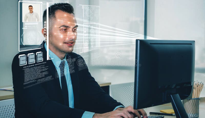 Facial Recognition Technology Scan and Detect People Face for ...