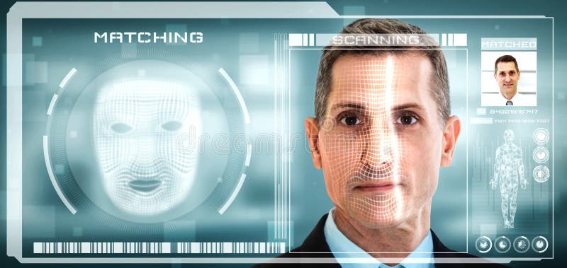 Facial Recognition Technology Scan and Detect People Face for ...