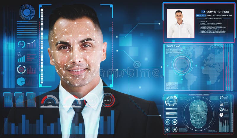 Facial Recognition Technology Scan and Detect People Face for ...