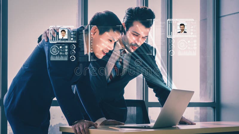 Facial Recognition Technology Scan and Detect People Face for ...