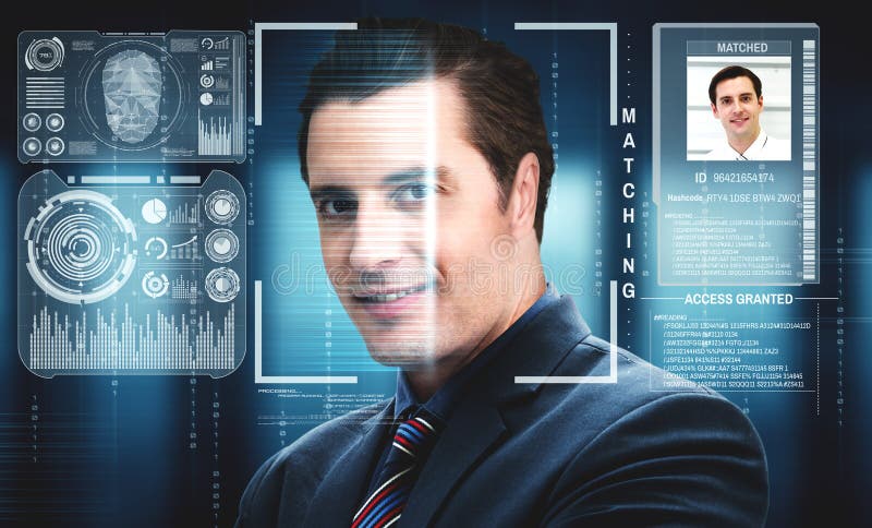 Facial Recognition Technology Scan and Detect People Face for ...