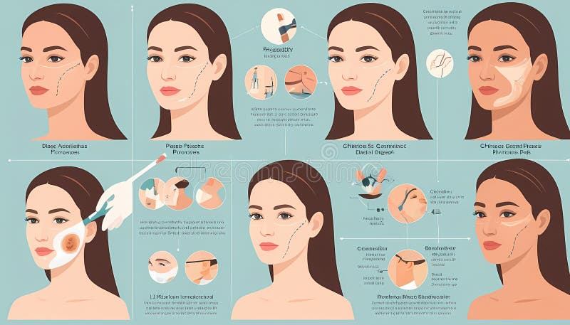 Facial Rejuvenation Techniques: a Visual Guide Stock Illustration ...