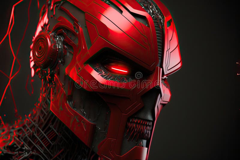 Facial Robotics that is Cool or a Cyborg Mask Stock Illustration ...