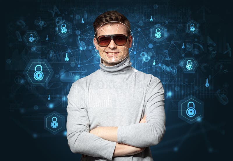 Facial Security Recognition Concept Stock Photo - Image of identify ...