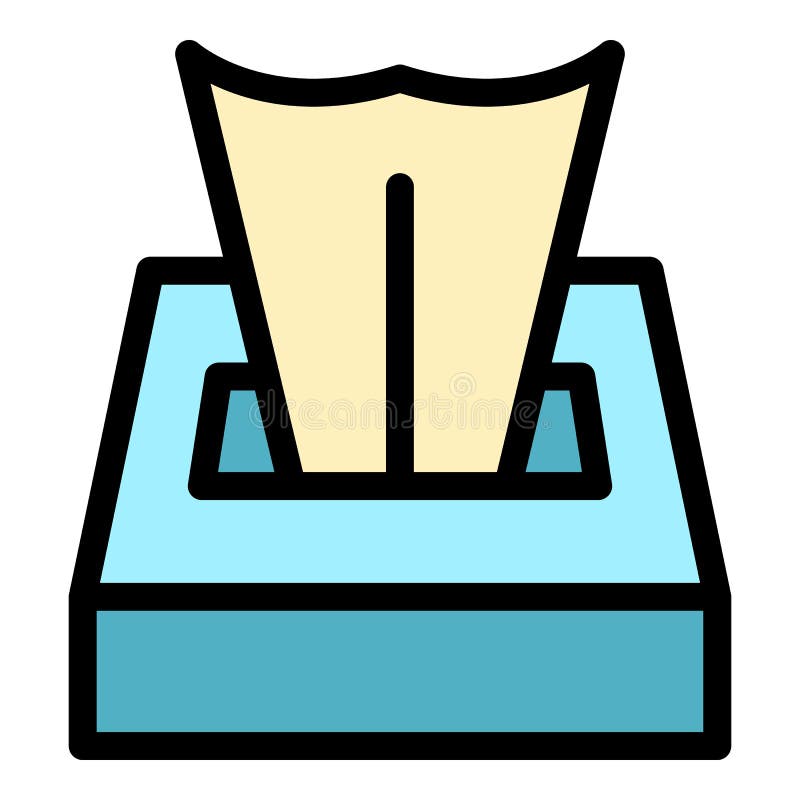 Facial Tissue Icon Color Outline Vector Stock Vector - Illustration of outline, sickness: 237906208