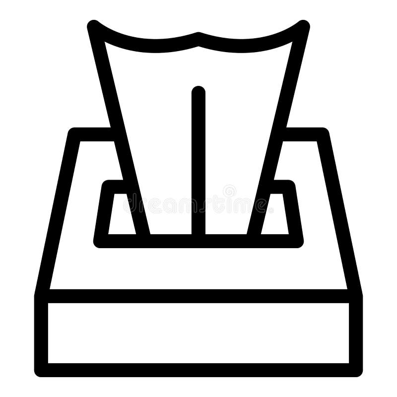 Facial Tissue Icon, Outline Style Stock Vector - Illustration of ...