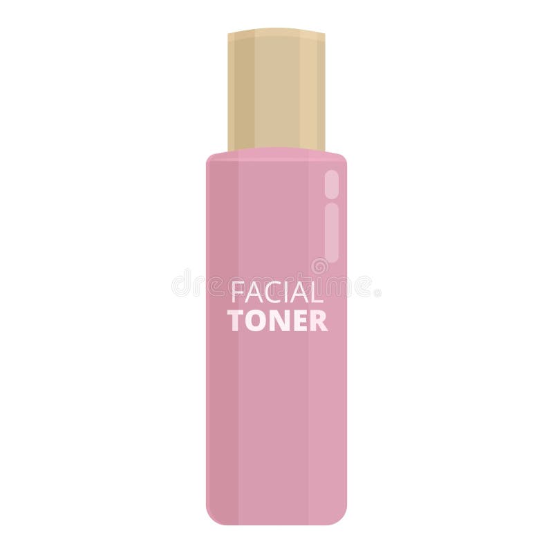Facial Toner Bottle Standing on White Background Stock Vector ...