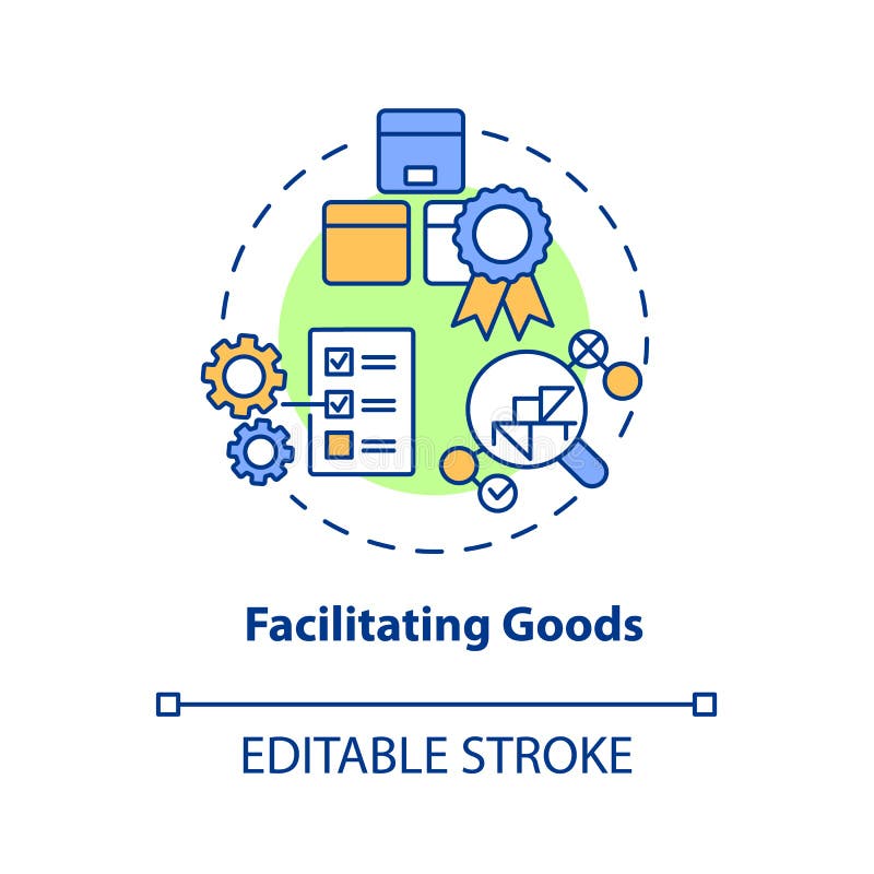 Facilitating Goods Concept Icon Stock Vector - Illustration of ...