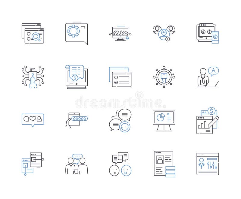 Facilitating Line Icons Collection. Guiding, Nurturing, Supporting ...
