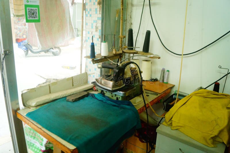 Facilities and Equipment for Ironing Clothes in a Sewing Shop Editorial ...