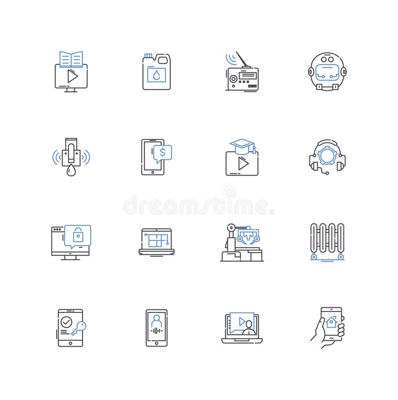 Facilities Line Icons Collection. Infrastructure, Resources, Amenities ...