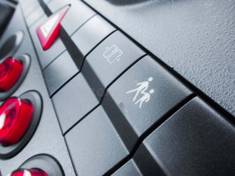 Facility Buttons Inside a Public Transport Bus Stock Photo - Image of ...