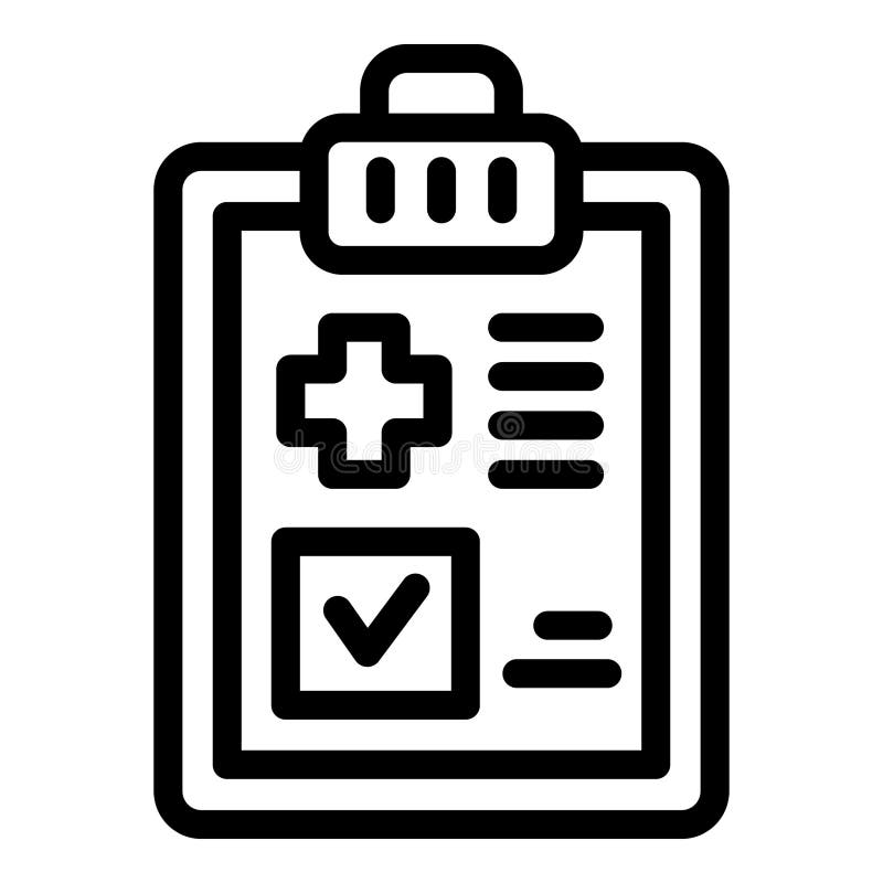 Facility Care Plan Icon Outline Vector. Medicine Slender Stock Vector ...
