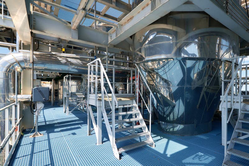 Overview of a Modern Chemical Plant with Extensive Pipelines and ...