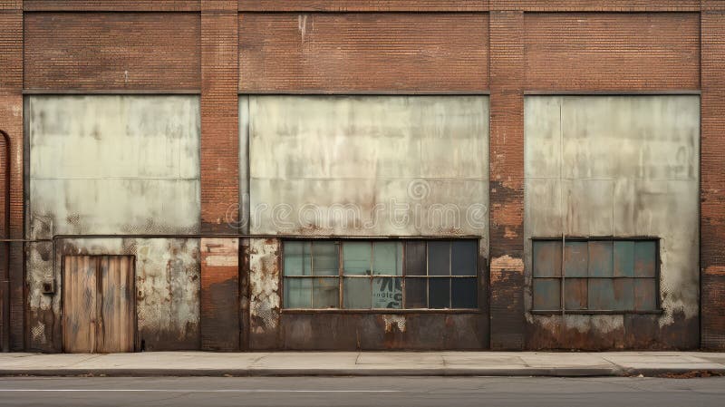 Facility Industrial Building Exterior Stock Illustration - Illustration ...