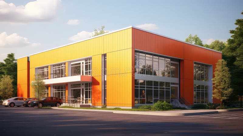 Facility Self Storage Building Stock Illustration - Illustration of ...