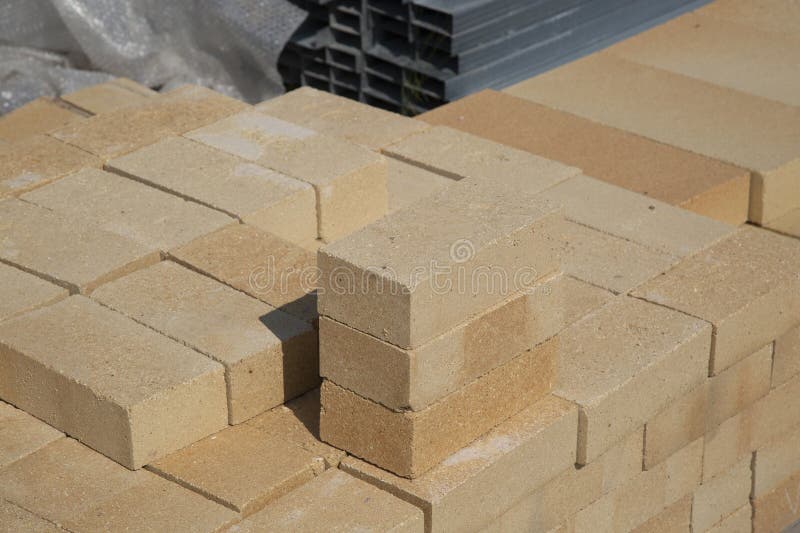 Facing Brick for the Construction of a House.Sale and Laying of Paving ...