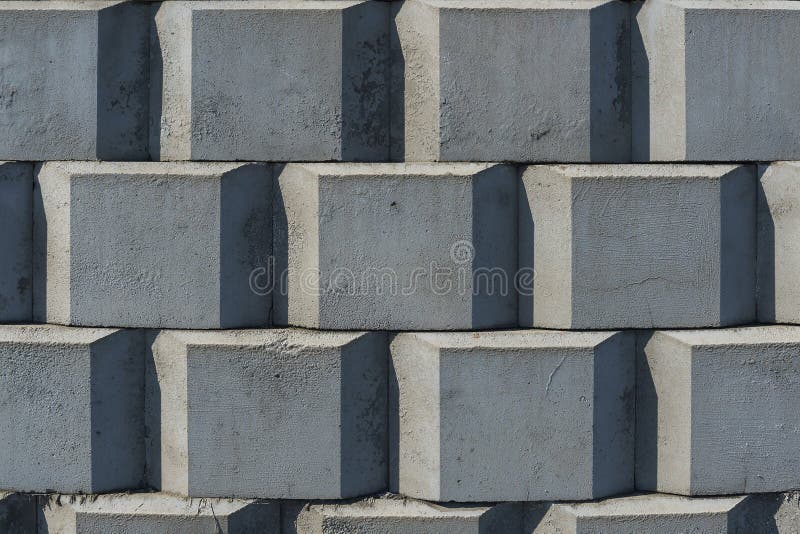 Facing Masonry Made of Concrete Cubes, Brick Background, Structure of ...