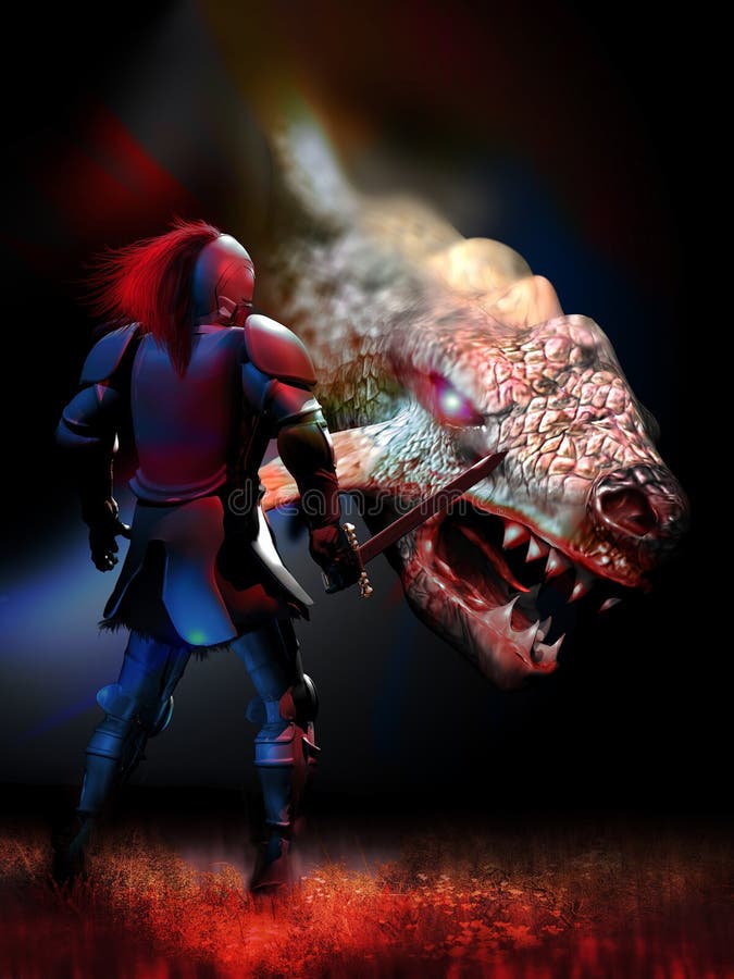 Medieval Knight Ready for the Joust Stock Illustration - Illustration ...