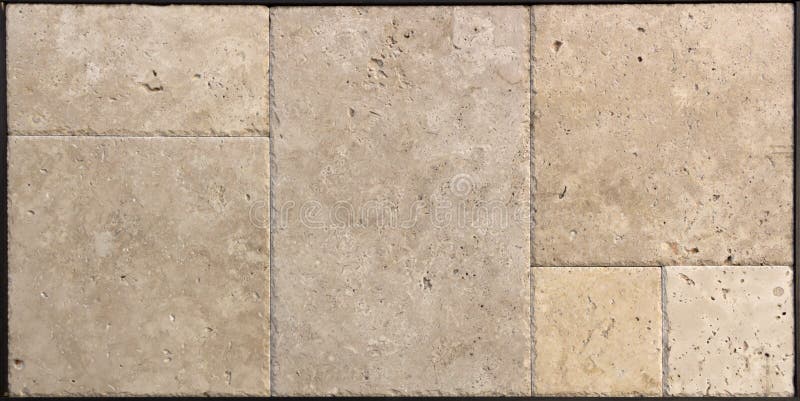 Facing Tile from Travertine with a Smooth Surface Stock Image - Image ...