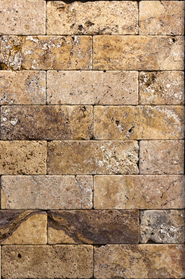 Facing Tile from Travertine with a Smooth Surface Stock Image - Image ...