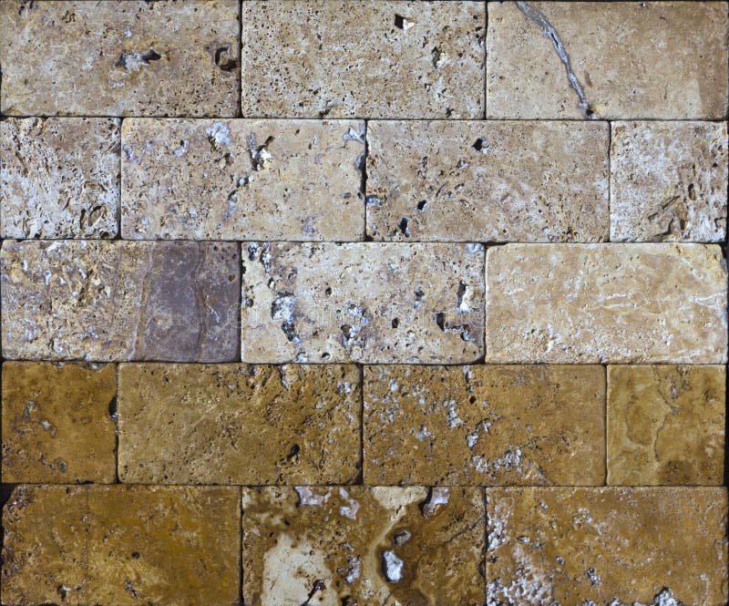 Facing Tile from Travertine with a Smooth Surface Stock Photo - Image ...