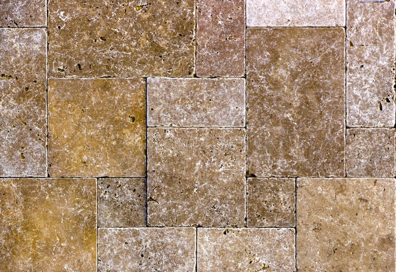 Facing Tile from Travertine with a Smooth Surface Stock Photo - Image ...