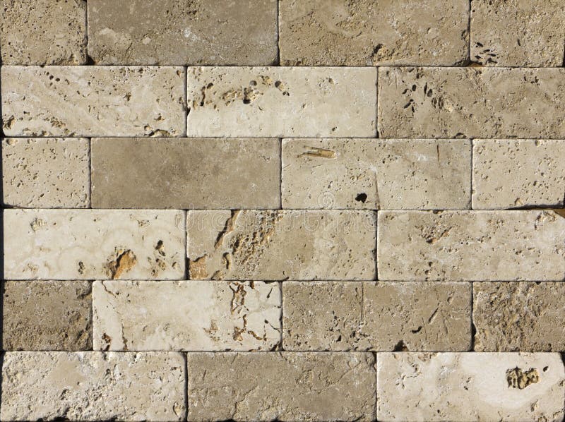 Facing Tile from Travertine with a Smooth Surface Stock Photo - Image ...