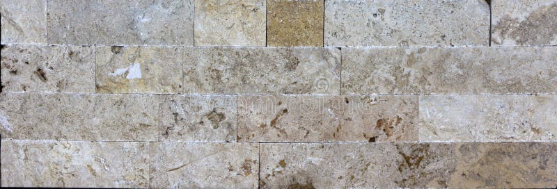 Facing Tile from Travertine with a Smooth Surface Stock Photo - Image ...