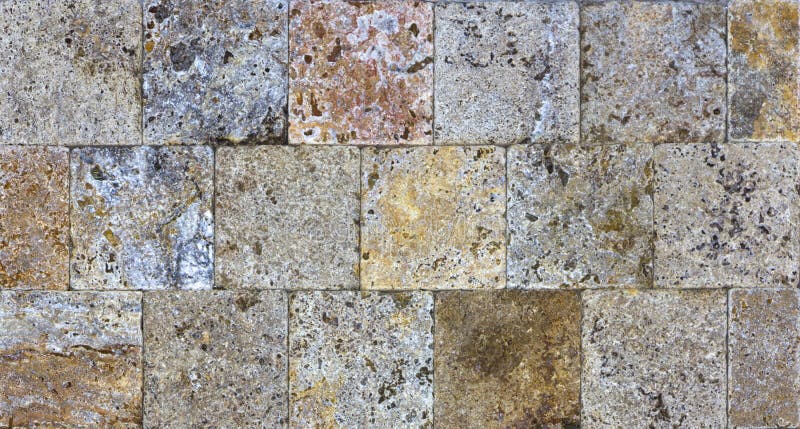 Facing Tile from Travertine with a Smooth Surface Stock Image - Image ...
