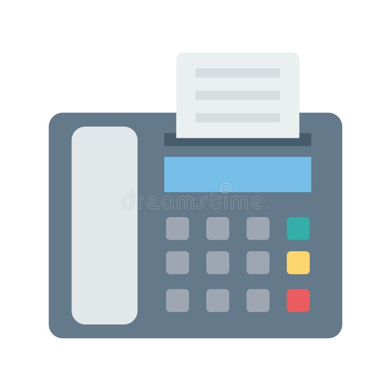 Facsimile Color Vector Icon Which Can Easily Modify or Edit Stock ...