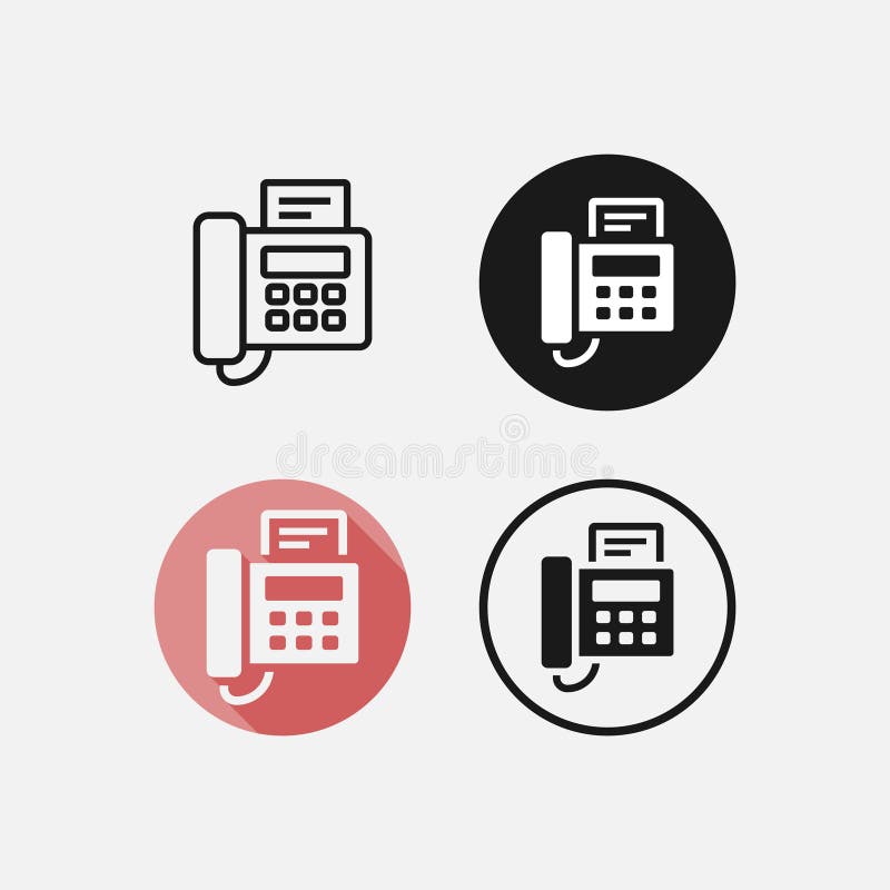 Facsimile Fax Telephone Icon Stock Vector - Illustration of icons ...
