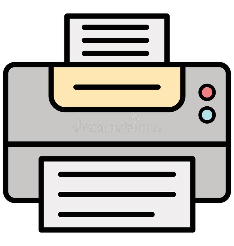 Facsimile Isolated Vector with Line and Fill Icon Stock Vector ...