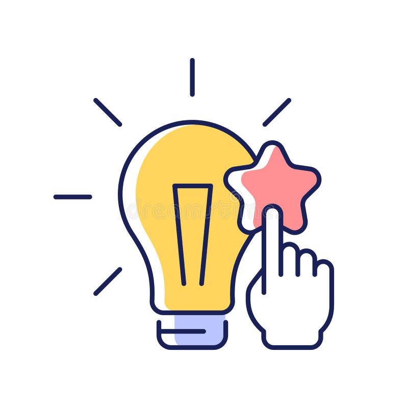 Fact Analysis and Evaluation RGB Color Icon Stock Vector - Illustration ...