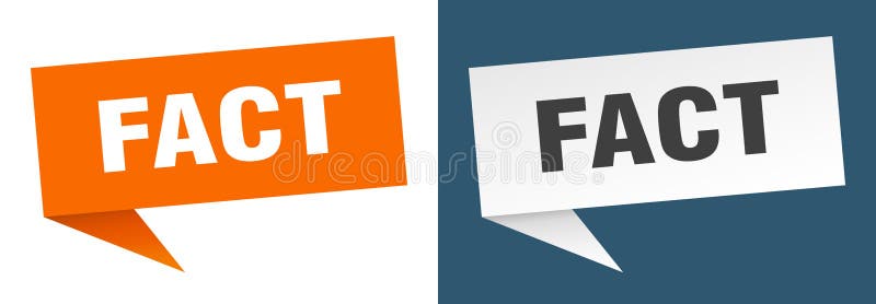 Fact Banner. Fact Speech Bubble Label Set Stock Vector - Illustration ...