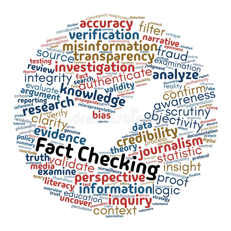 Fact Checking Word Cloud stock illustration. Illustration of terms ...