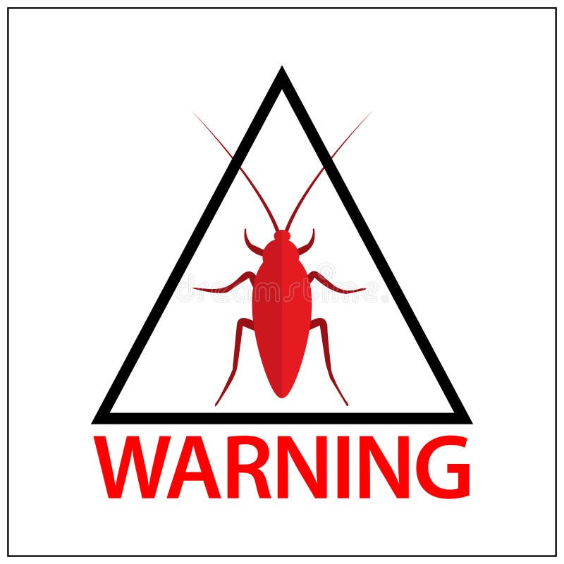 Cockroach - warning signs stock vector. Illustration of pesticide ...