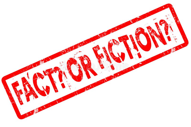 Fact or Fiction - Rubber Stamp on White Background Stock Illustration ...