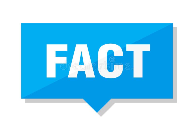 Fact Blue 3d Realistic Square Button Stock Vector - Illustration of ...