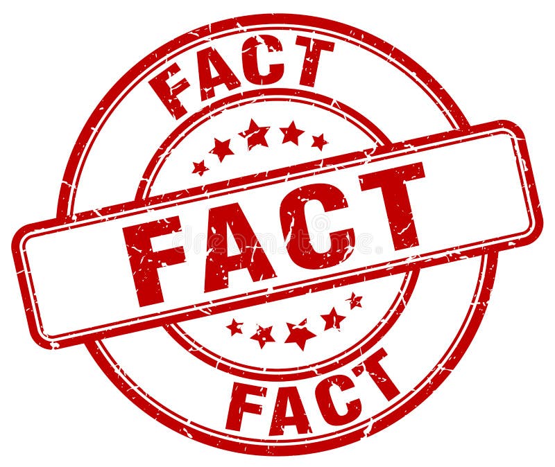 Fact Red Grunge Round Vintage Stamp Stock Vector - Illustration of ...